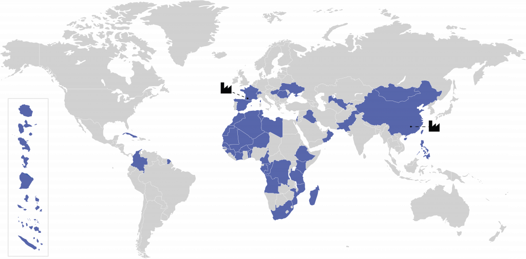 Nos implantations internationales - NTD France